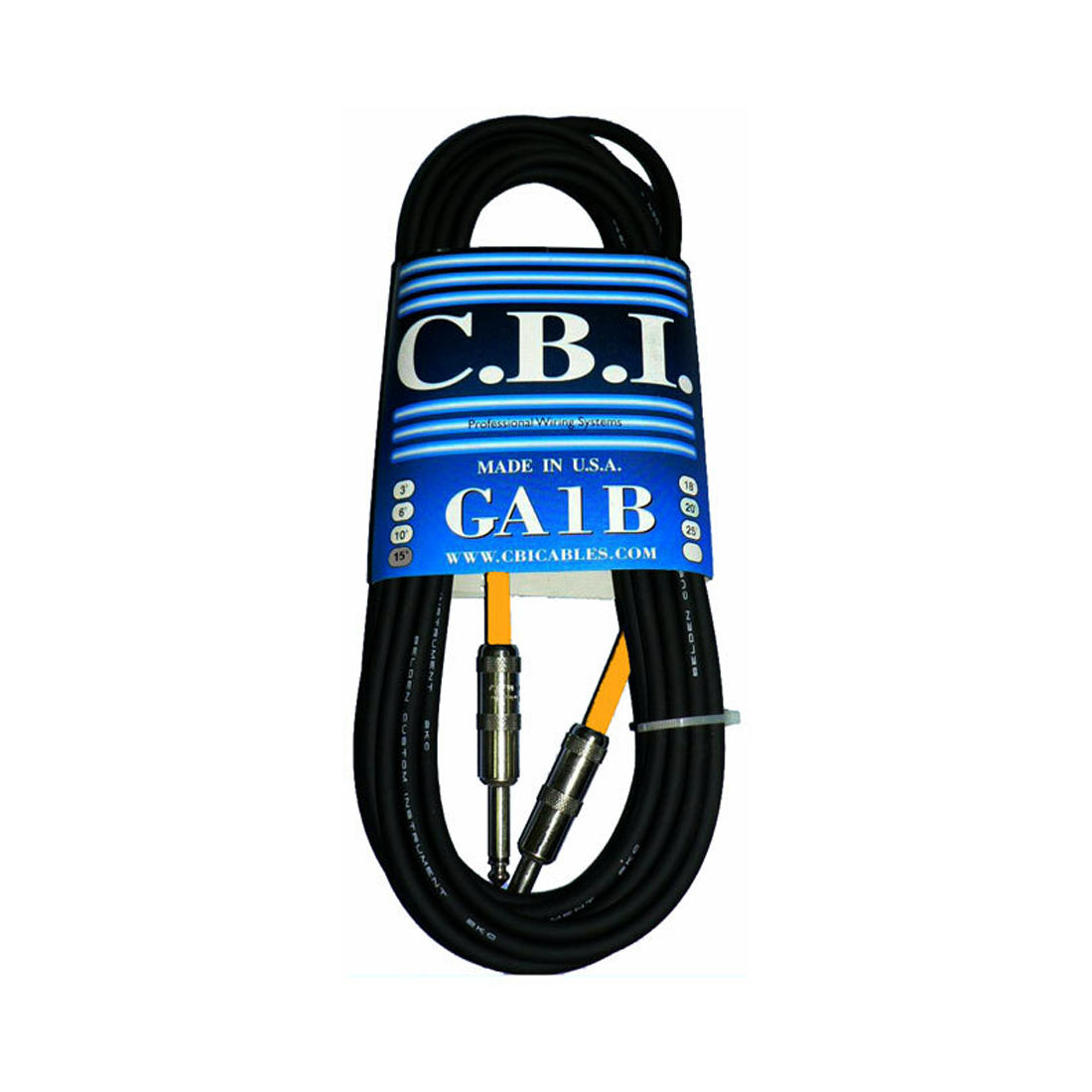 C.B.I. Cables GA1B All American Series 15-Foot Instrument Cable ...