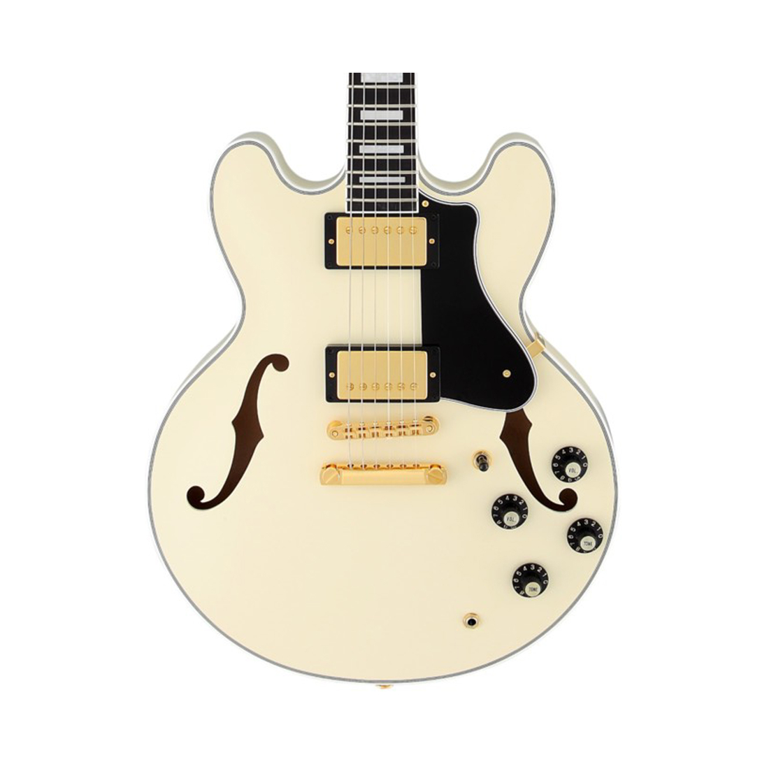 FGN MSA-SP-C-AWH Masterfield Antique White Hollow Body Electric Guitar ...