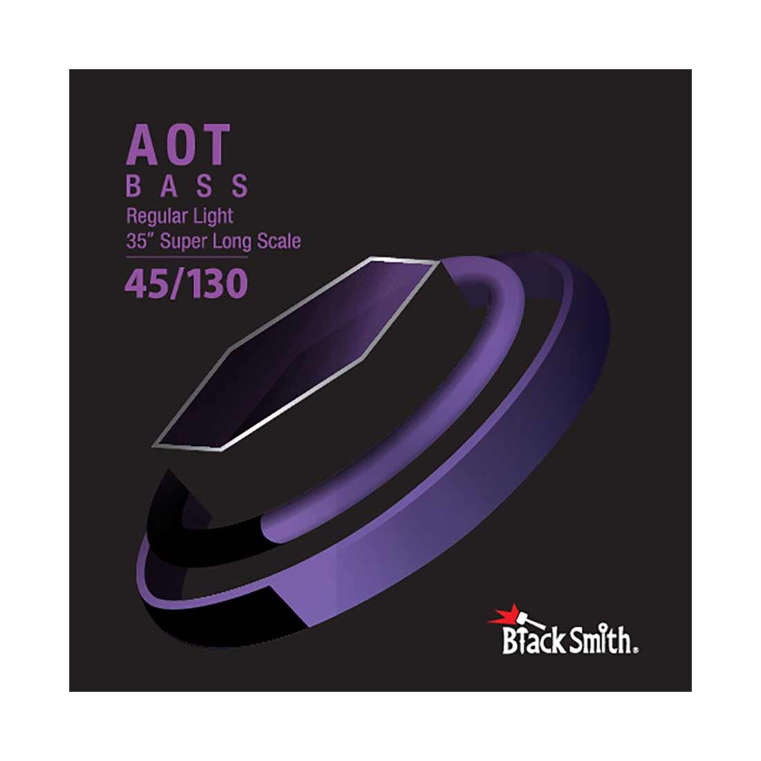 Black Smith ANW-45130-5-35 Regular Light AOT Coated Nickel Round Wound ...